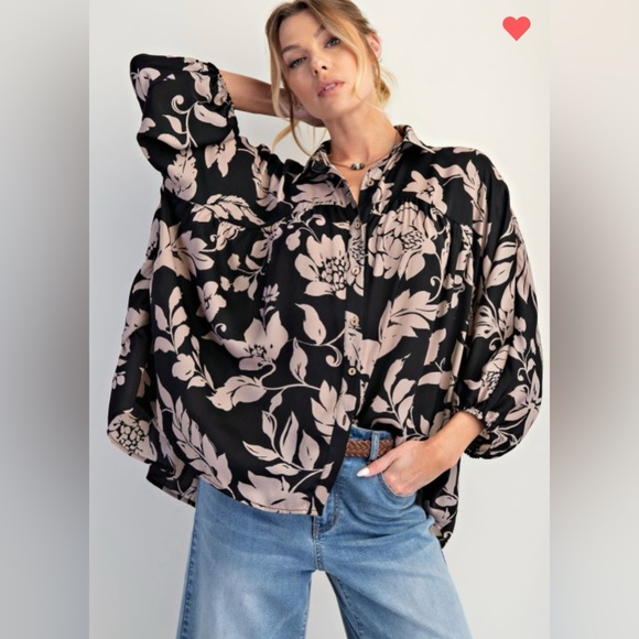 Tops | 842 Mirabelle Satin Blouse Black Various Sizes | Poshmark